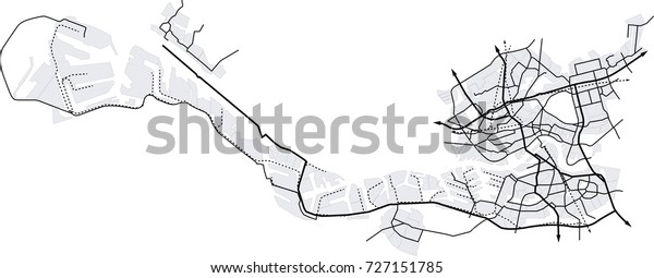 Rotterdam Netherlands Port Rotterdam Vector Map Stock Vector (Royalty ...