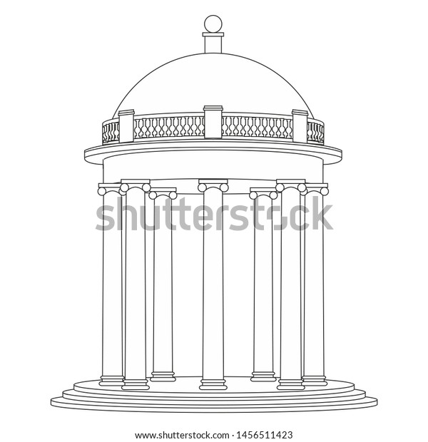 Rotunda Heraldry Hand Drawn Vector Illustration Stock Vector (Royalty ...