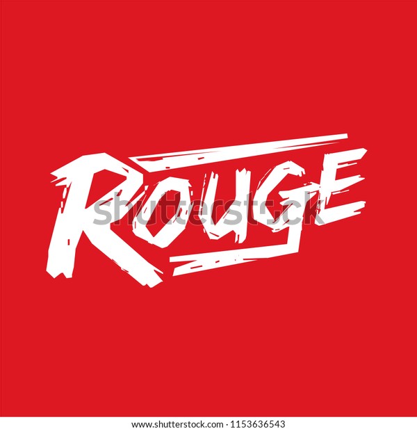 Rouge Logo Design Typograpphic Rouge Vector Stock Vector (Royalty Free ...