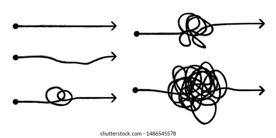 Rough Arrow Arrows Drawn Drawings Down Stock Vector (Royalty Free ...