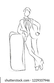 One Single Line Drawing Group Man: เวกเตอร์สต็อก (ปลอดค่าลิขสิทธิ์ ...