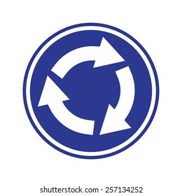 Round About Sign Stock Vector (Royalty Free) 257134252 | Shutterstock