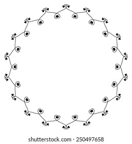 Round Abstract Silhouette Frame Stock Vector (Royalty Free) 250497658 ...