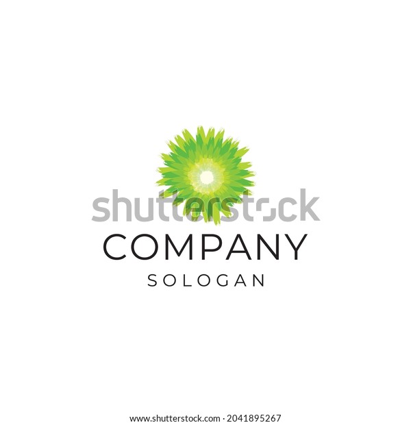 Round Abstract Technology Green Environment Logo Stock Vector (Royalty ...