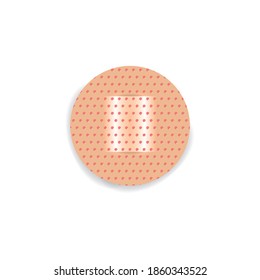 Round Adhesive Plaster Isolated On White Stock Vector (Royalty Free ...