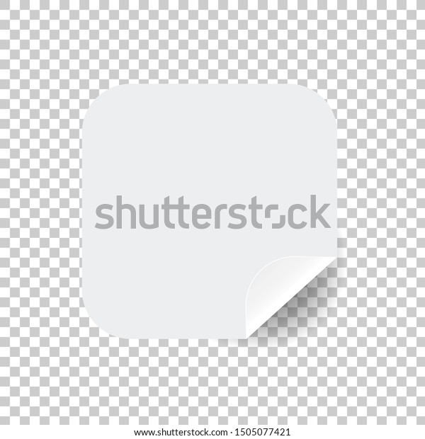 Round Adhesive Sticker Blank White Circle Stock Vector (Royalty Free ...