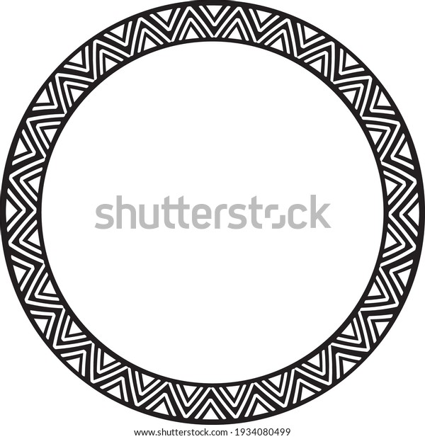 Round African Border Frame Design Stock Vector (Royalty Free ...