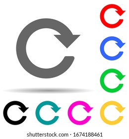 Round Arrow Multi Color Style Icon Stock Vector (Royalty Free ...