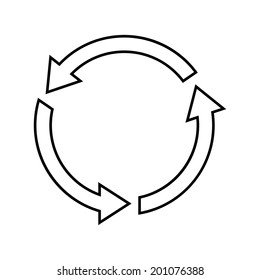 Round Arrow Sign Icon On White Stock Vector (Royalty Free) 201076388 ...