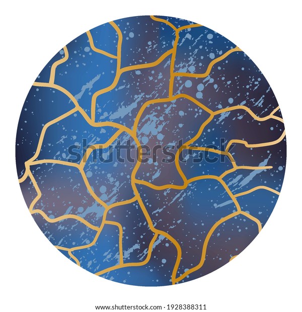 Round Background Blue Color Stone Texture Stock Vector (Royalty Free ...