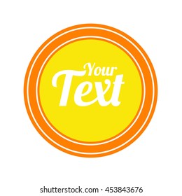 Vektor Stok Round Badge Shape Vector Illustration (Tanpa Royalti ...