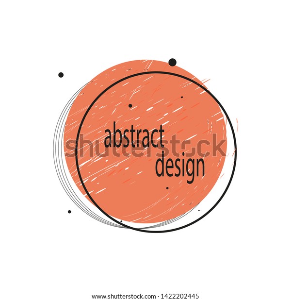 Round Banner Template Abstract Sticker Vector Stock Vector (Royalty ...