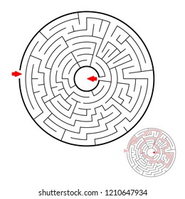 Cartoon Illustration Education Maze Labyrinth Activity Stock Vector ...