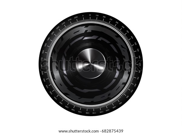 Round Black Logo On White Background Stock Vector (Royalty Free ...
