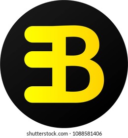 Round Black Yellow Letter B Logo Stock Vector (Royalty Free) 1088581406 ...