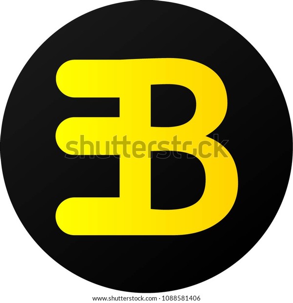 Round Black Yellow Letter B Logo Stock Vector (Royalty Free) 1088581406 ...