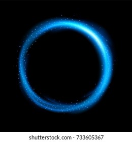 Round Blue Light Suitable Product Advertising Stock Vector (Royalty ...