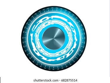 Round Blue Logo On White Background Stock Vector (Royalty Free ...