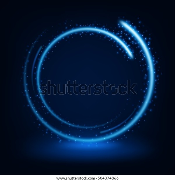 Round Blue Shiny Sparks Vector Illustration Stock Vector (Royalty Free ...