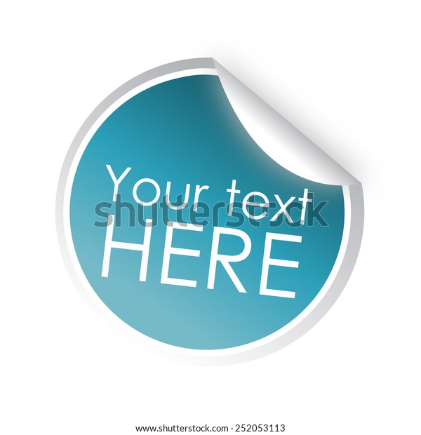Round Blue Sticker Design Element Vector Stock Vector (Royalty Free ...