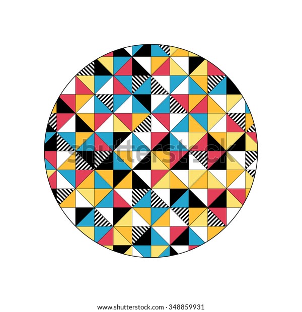 Round Bold Modern Geometric Color Pattern Stock Vector (Royalty Free ...