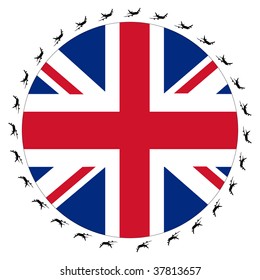 Round British Flag Circle Planes Illustration Stock Vector (Royalty Free) 37813657 | Shutterstock
