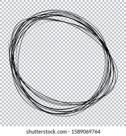 Round Brush Frame On Transparent Background Stock Vector (Royalty Free ...