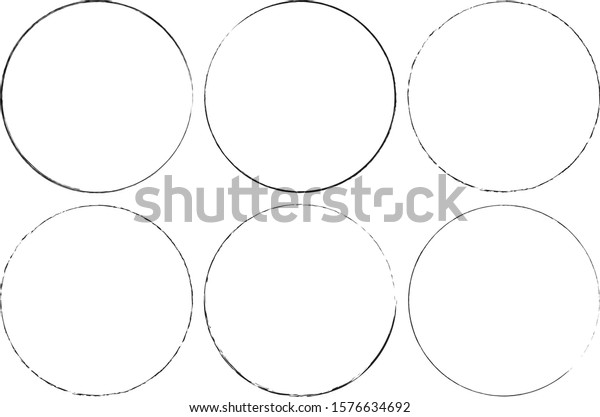 Round Brush Frame On Transparent Background Stock Vector (Royalty Free ...