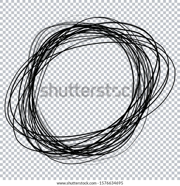 Round Brush Frame On Transparent Background Stock Vector (Royalty Free ...