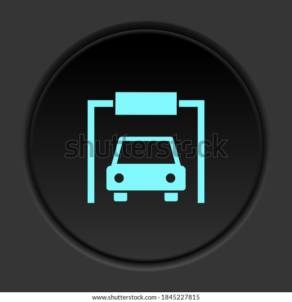 Round Button Icon Car Garage Button Stock Vector (Royalty Free ...