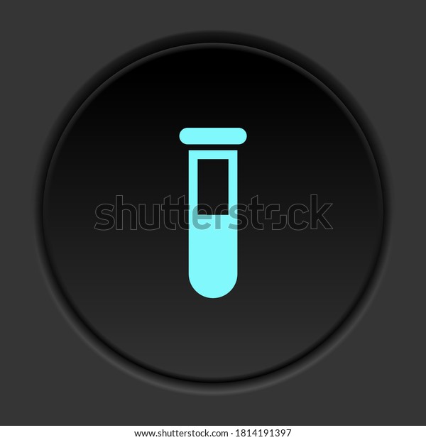 Round Button Icon Lab Glassware Button Stock Vector (Royalty Free ...