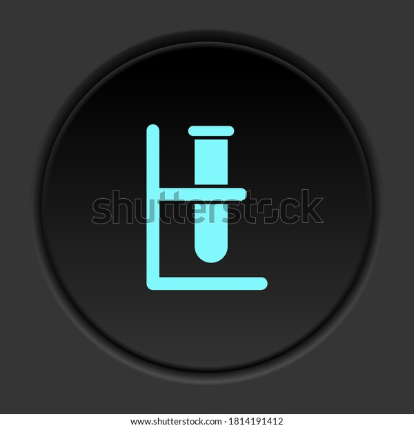 Round Button Icon Lab Glassware Button Stock Vector (Royalty Free ...