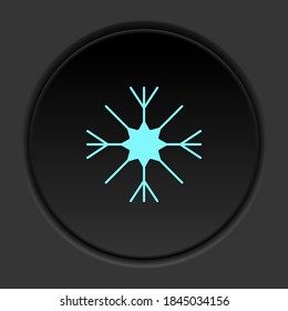 Round Button Icon Snow Button Banner Stock Vector (Royalty Free ...