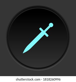 Round Button Icon Sword Button Banner Stock Vector (Royalty Free ...