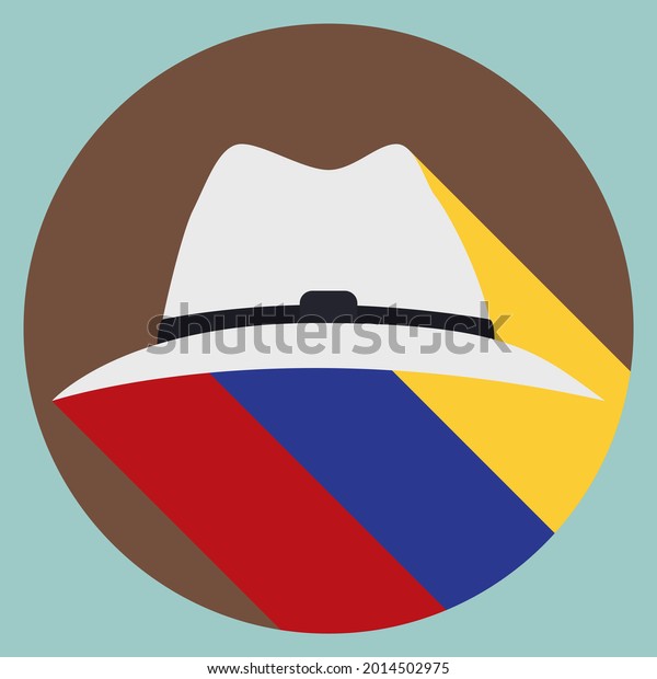 Round Button Traditional Paisa Hat Aguadas Stock Vector (Royalty Free ...