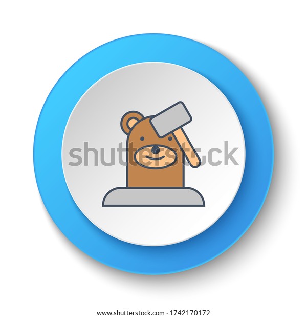 Round Button Web Icon Mole Game Stock Vector (Royalty Free) 1742170172 ...