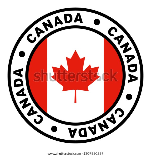 Round Canada Flag Clipart Stock Vector (Royalty Free) 1309850239 ...