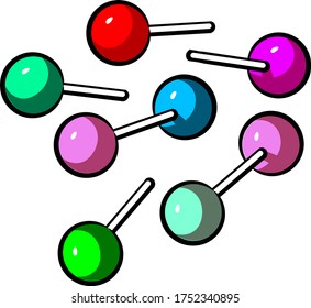 Round Candies On Stick Vector Illustration Stock Vector (Royalty Free ...