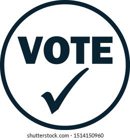 Round Check Mark Vote Sign Stock Vector (Royalty Free) 1514150960 ...