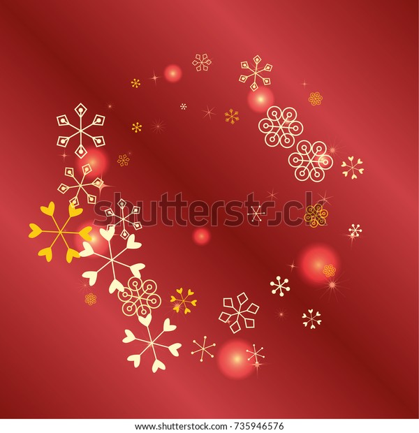 Round Christmas Background Random Scatter Falling Stock Vector (Royalty ...