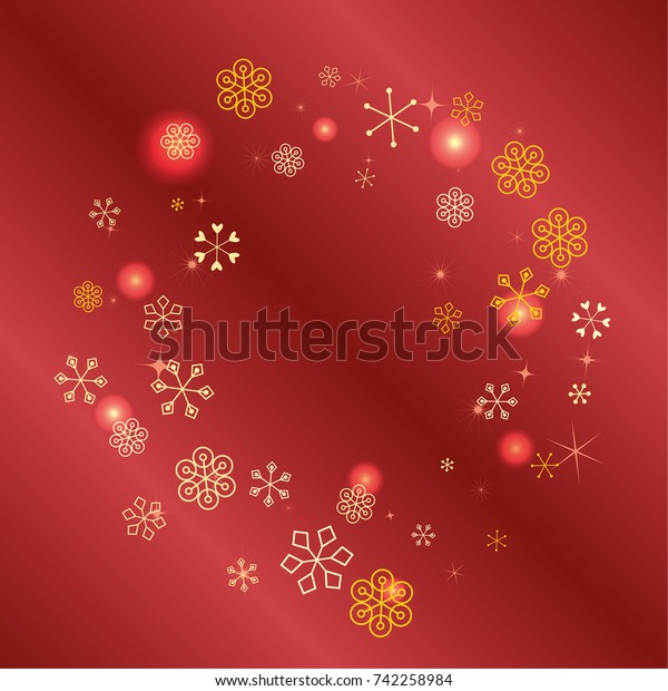 Round Christmas Background Random Scatter Falling Stock Vector (Royalty ...