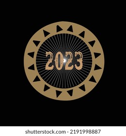 Round Circle 2023used Only Logo Designing Stock Vector (Royalty Free ...