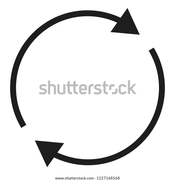 Round Circle Arrow Icon Simple Illustration: เวกเตอร์สต็อก (ปลอดค่า ...