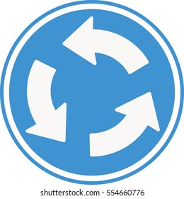Round Circle Way Road Arrow Icon Stock Vector (Royalty Free) 554660776 ...