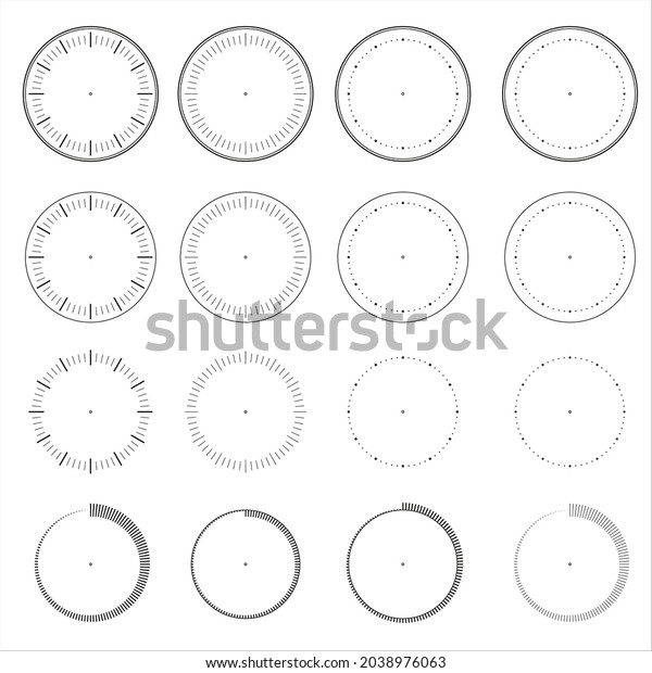 Round Clock Faces Vintage Watch Stopwatch Stock Vector (Royalty Free ...