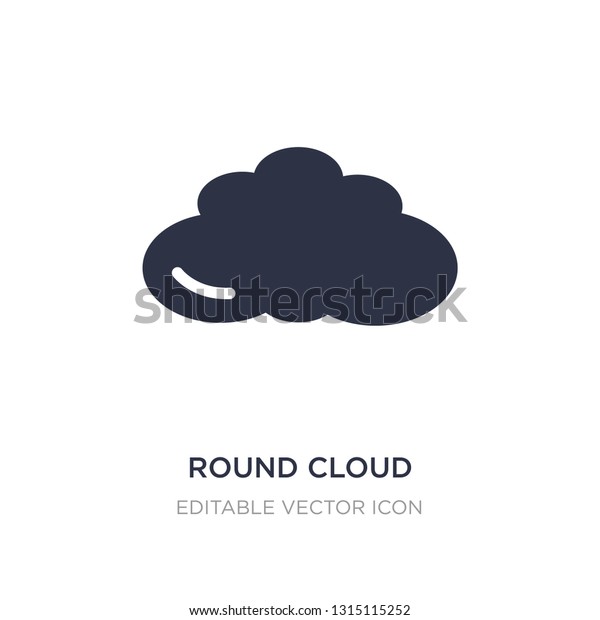Round Cloud Icon On White Background Stock Vector (Royalty Free ...