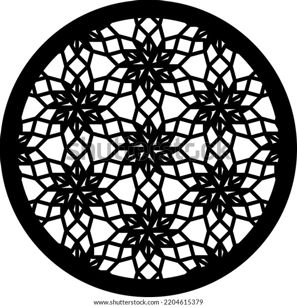 Round Decorative Coaster Design Laser Cut Stock Vector (Royalty Free ...