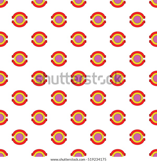 Round Decorative Label Pattern Cartoon Illustration Stock Vector ...