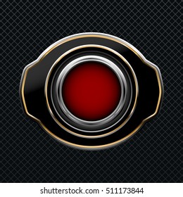 Industrial Red Button Dont Push Vector Stock Vector (Royalty Free ...