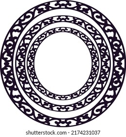 Round Design Laser Cutting Stock Vector (Royalty Free) 2174231037 ...